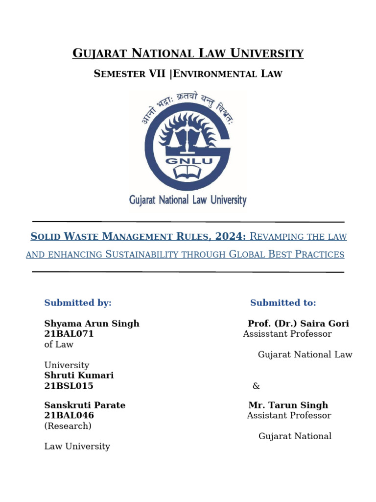 Solid Waste Management Rules, 2024 | PDF | Waste Management | Waste