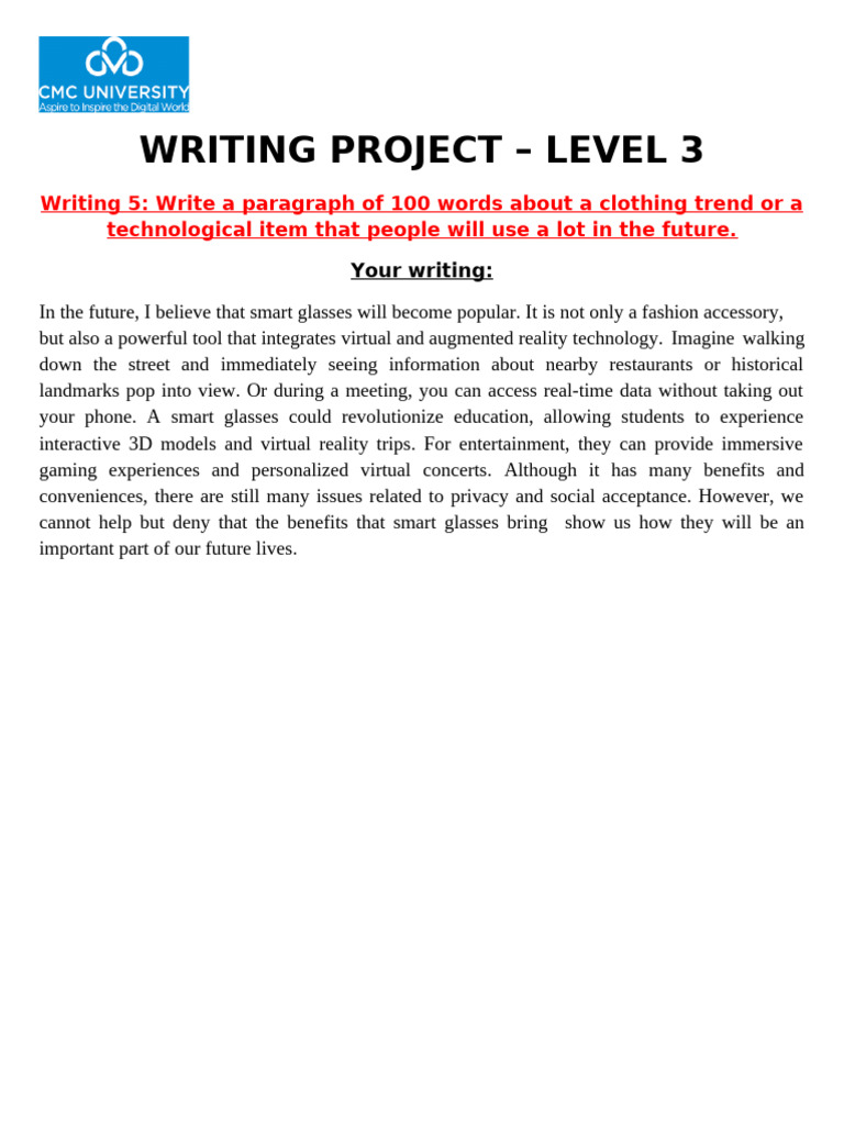 Trần Hoàn Khánh Linh - Writing 5 | PDF