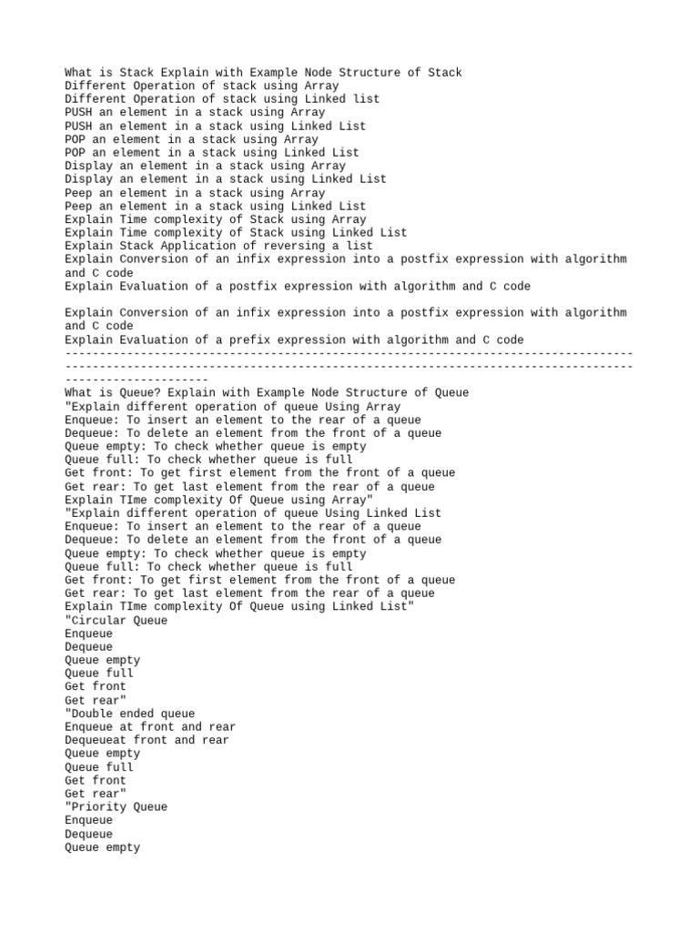 Dsaqb Pdf Queue Abstract Data Type Algorithms And Data Structures