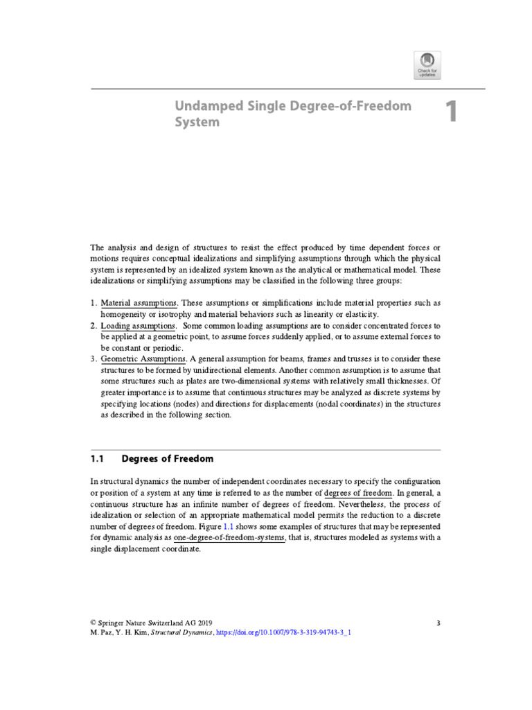 Lecture 5_ Introduction to Dynamics of Structure | PDF Lecture 5_ Introduction to Dynamics of Structure | PDF
