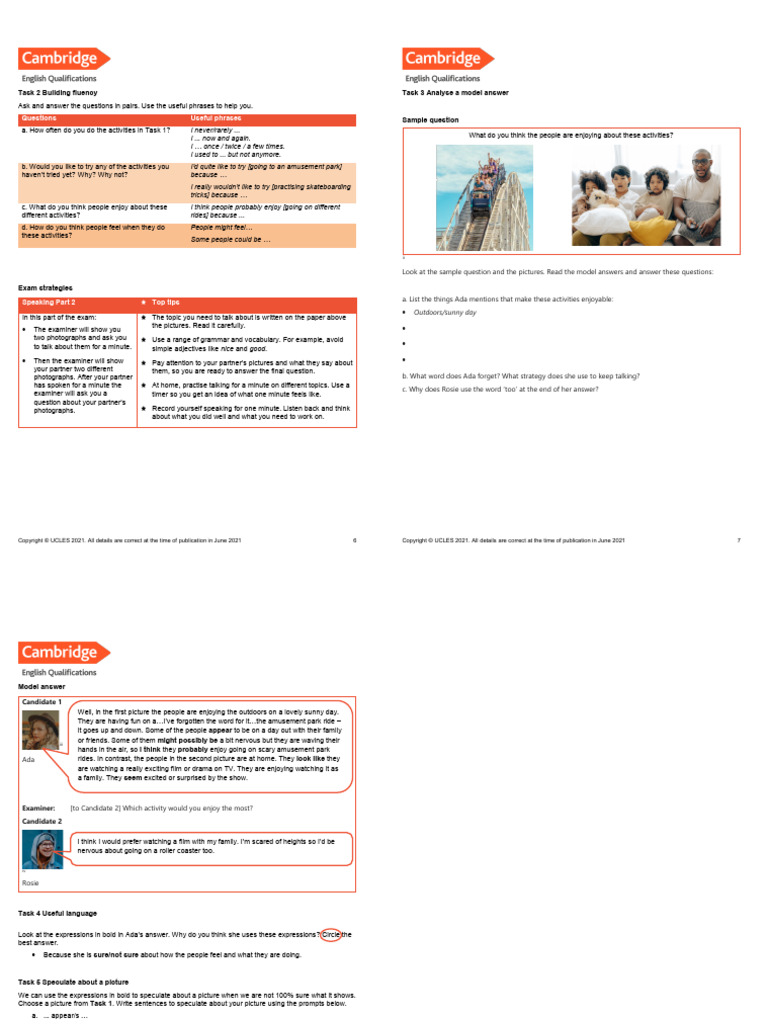 b2 first part 2 speaking | PDF | Linguistics