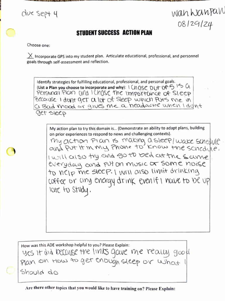 Student Success Plan | PDF