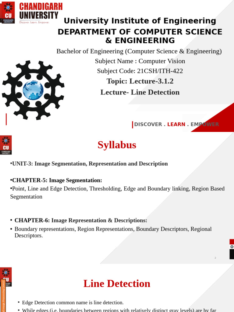 Lecture 3 1 2 Line Detection Pdf Image Segmentation Computer Vision