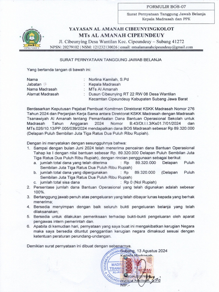 Bos 2024 SPTJB | PDF