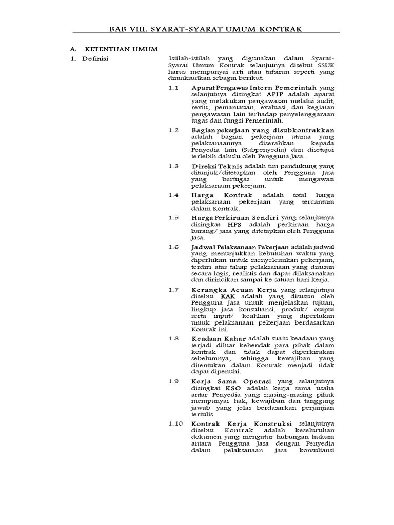 Syarat Umum Kontrak Konstruksi | PDF
