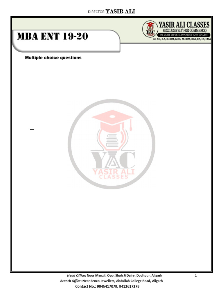 Mba Ent 19-20 | PDF | Renminbi | Special Drawing Rights