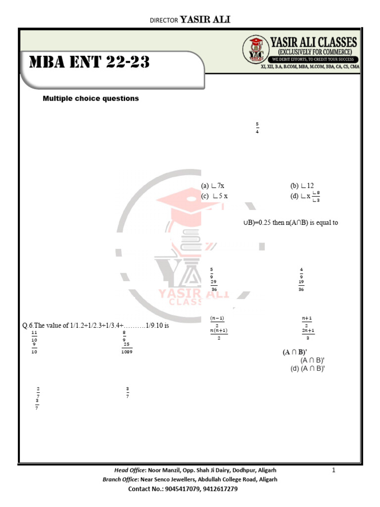 Mba Ent 22-23 | PDF | Cloning | Fertilisation