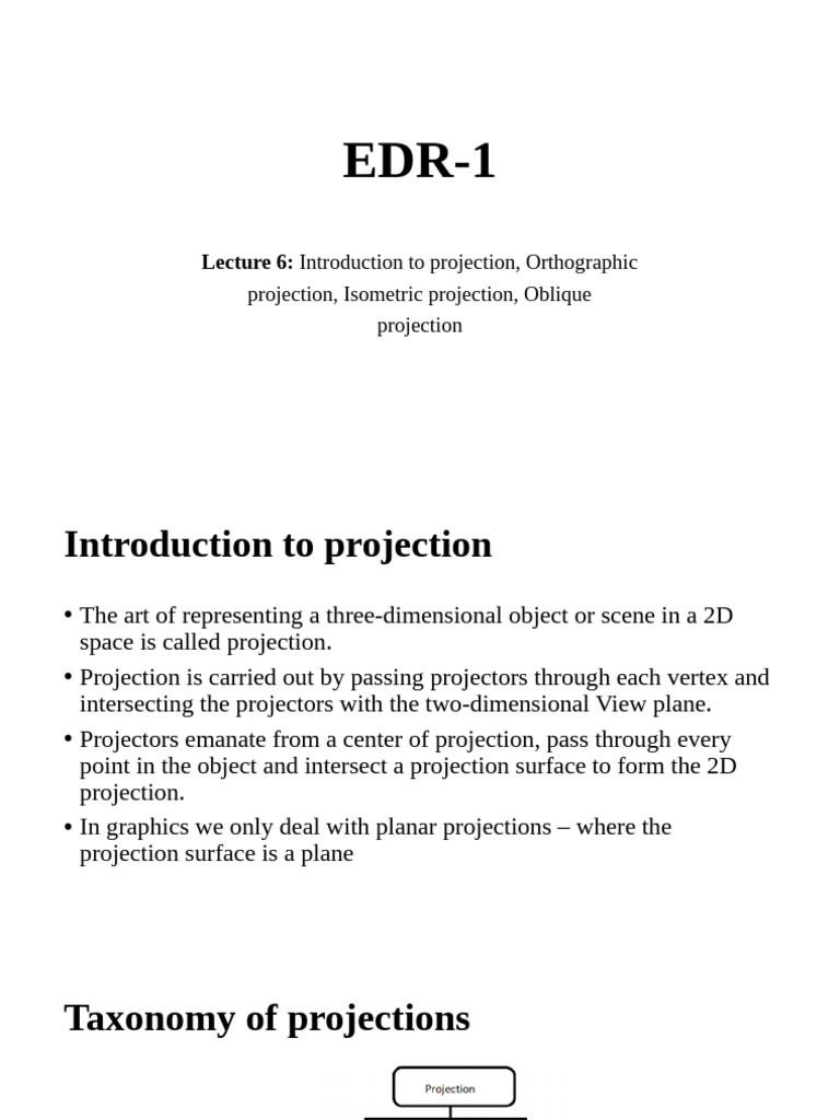 EDR-1_Lecture 6 | PDF | Geometry | Imaging