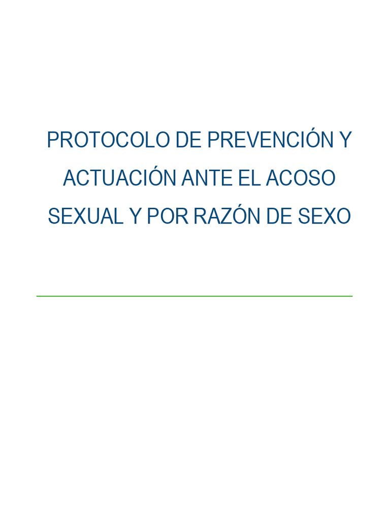 5 Modelo Protocolo Acoso Sexual | PDF | Acoso sexual | Derecho laboral