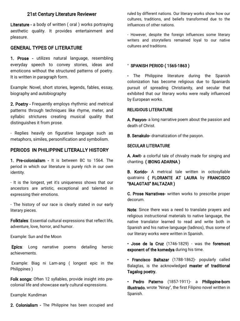 21st Century Lit | PDF | Philippines 21st Century Lit | PDF | Philippines