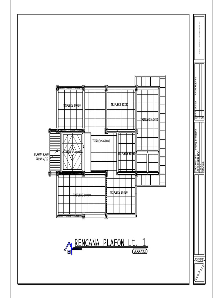 RENCANA PLAFON LANTAI 1 | PDF