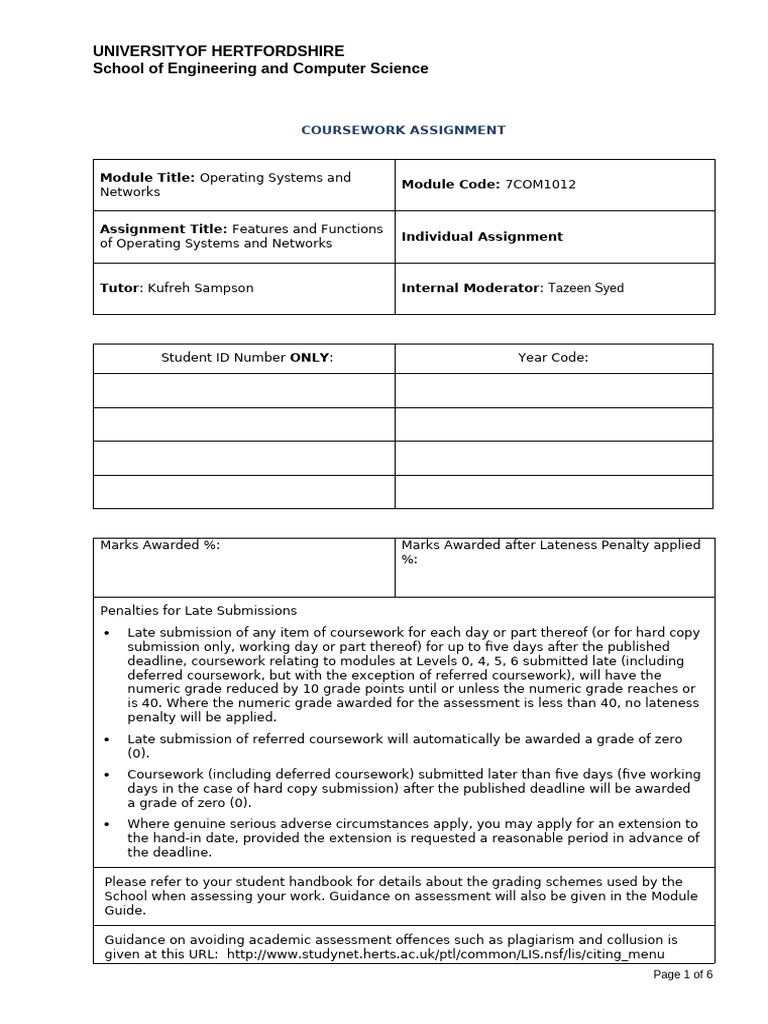 7COM1012-CW1-2024-v1 | PDF | Computer Network | Operating System