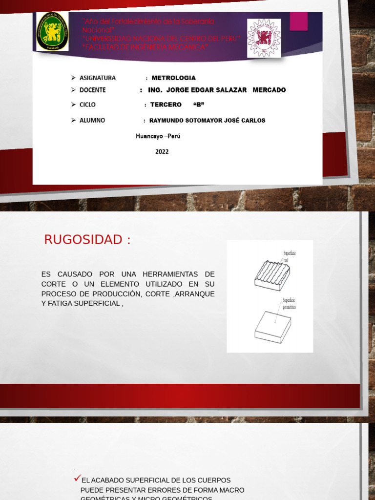Exposicion de Rugosidad | PDF | Tecnología