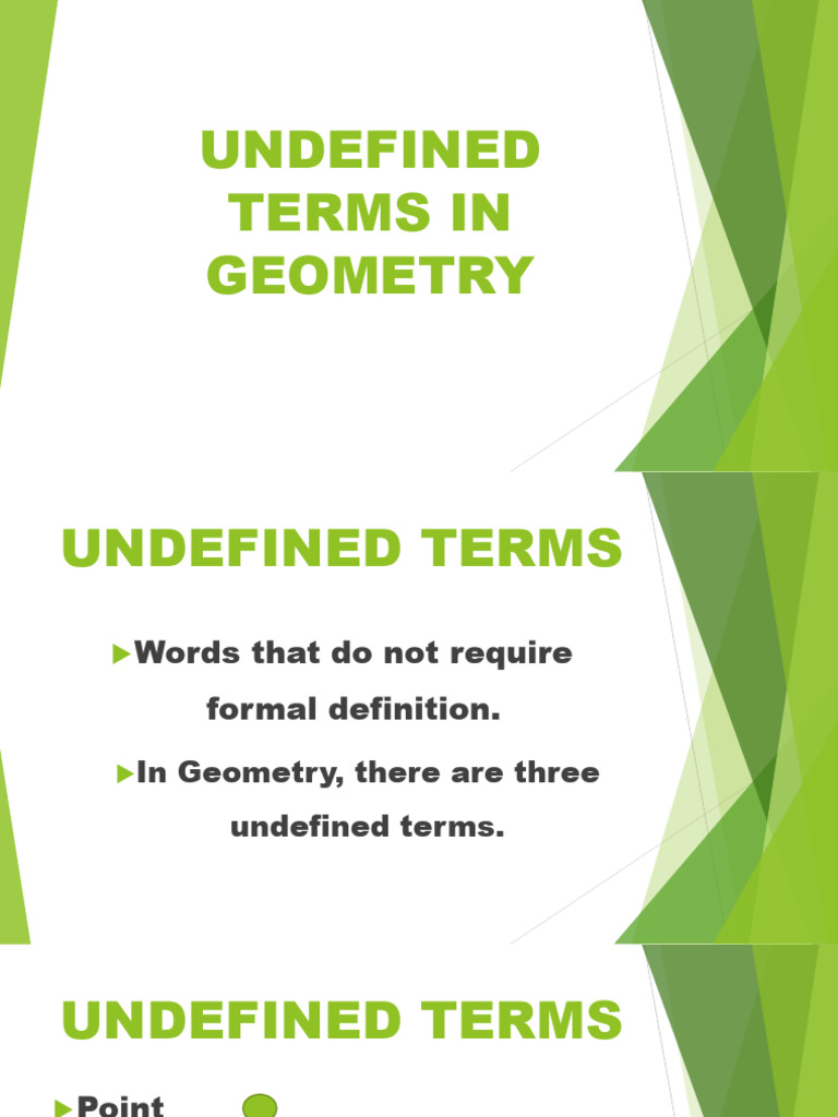 Undefined Terms in Geometry 2 | PDF