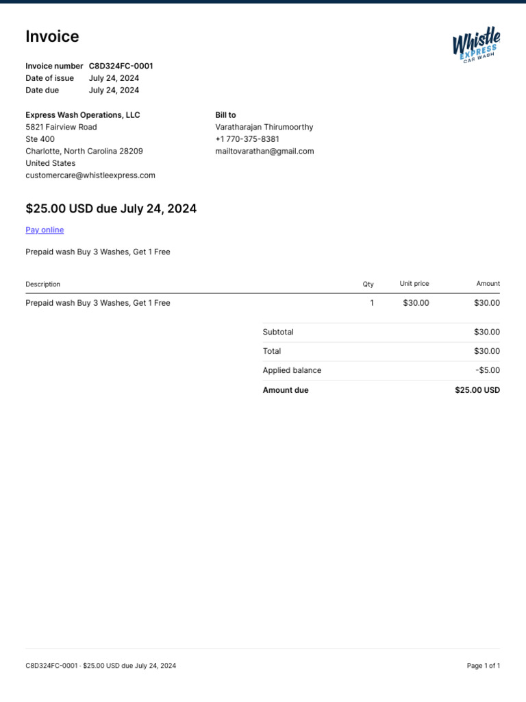 Invoice C8D324FC 0001 | PDF