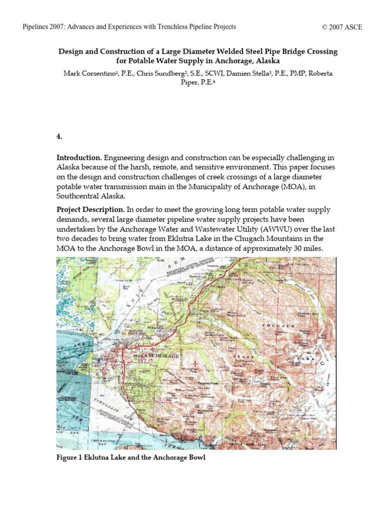 Design and Construction of A Large Diameter Welded Steel Pipe Bridge ...