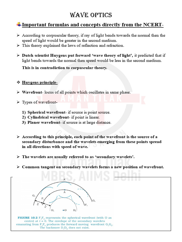 NSE 24. Wave Optics | PDF | Diffraction | Waves