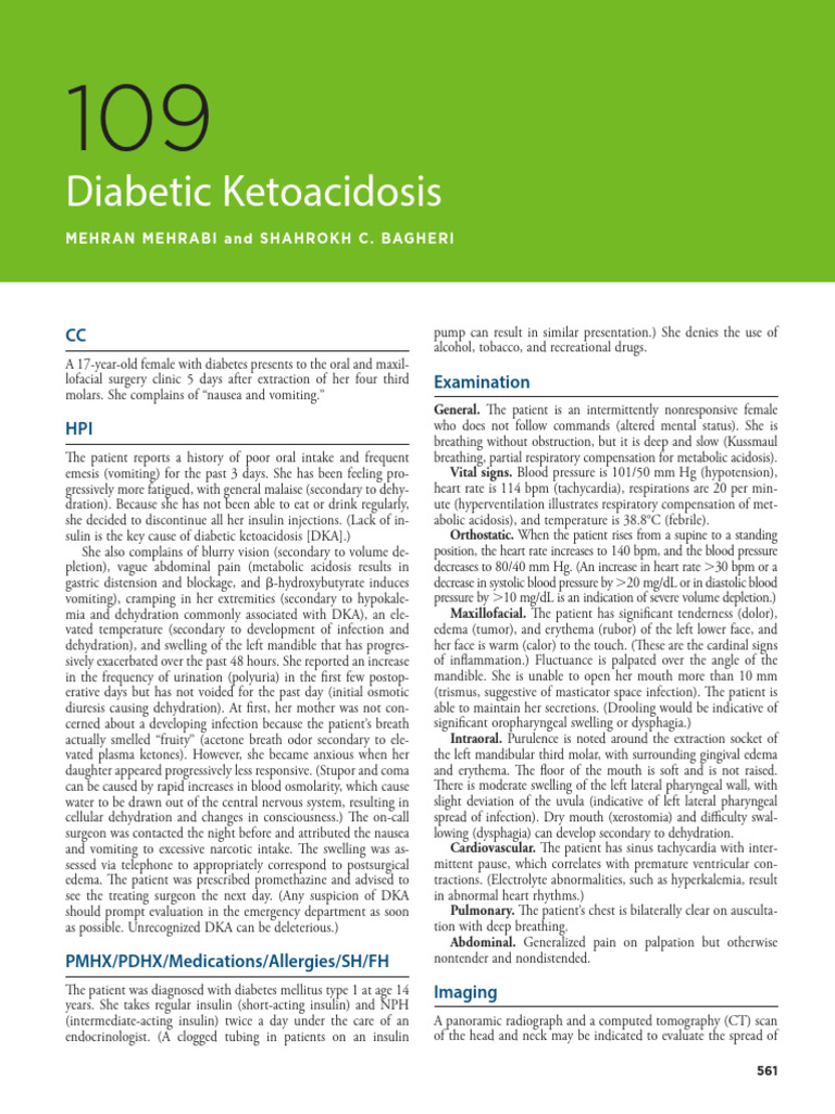 Diabetic Ketoacidosis in a Teenager | PDF | Hyperglycemia | Diabetes