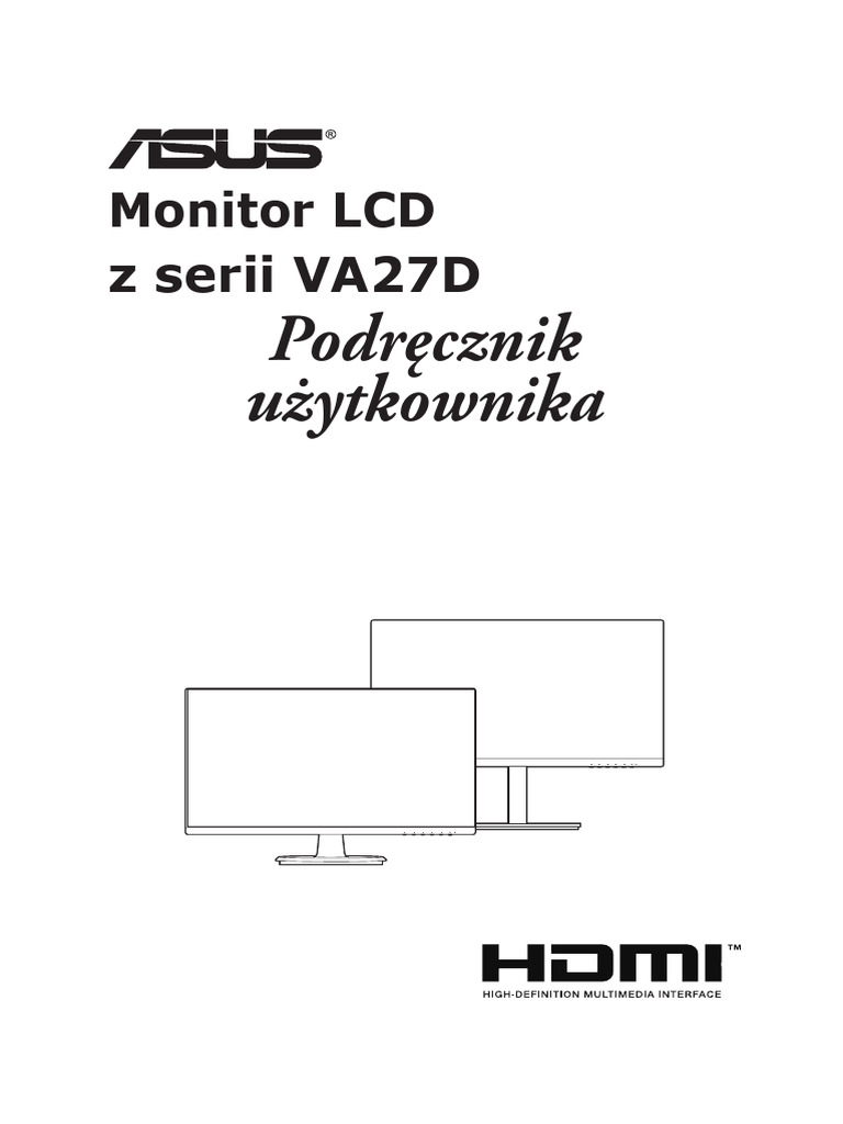 Instrukcja Obslugi ASUS VA27DQ | PDF