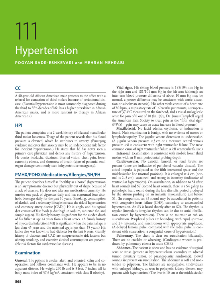 111 Hypertension | PDF | Hypertension | Blood Pressure