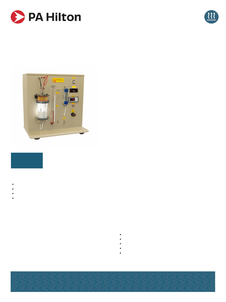 Fluid Bed Heat Transfer Unit H694 | PDF | Pressure Measurement | Flow ...