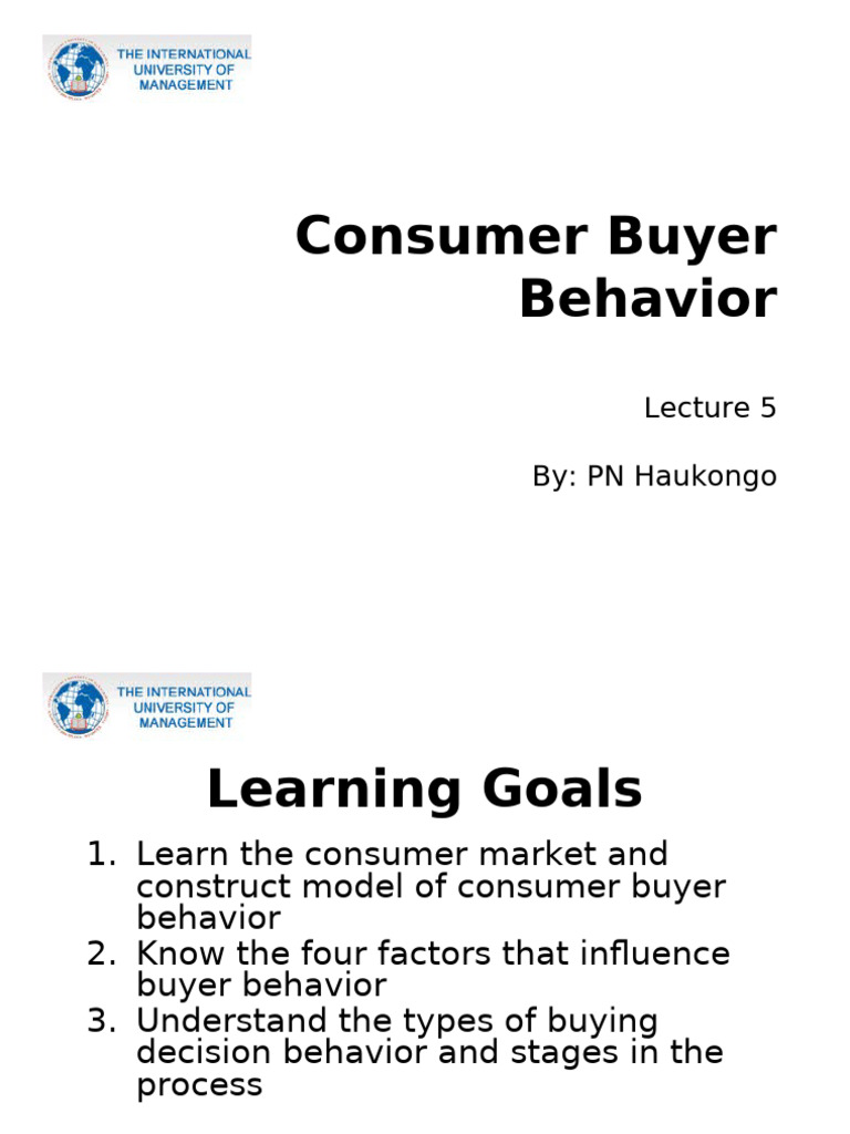 Understanding Consumer Buyer Behavior | PDF | Consumer Behaviour ...