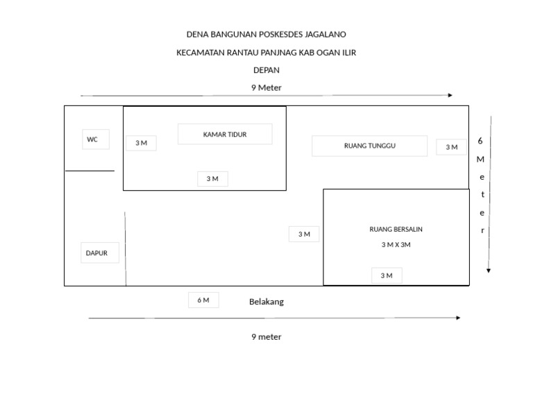 Dena Bangunan Poskesdes Jagalano | PDF