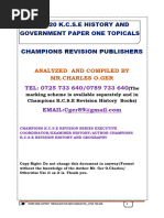 2024 Kcse History p1 | PDF | Kenya