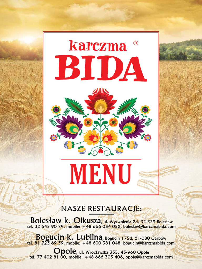 Bida Menu 2023 Boleslaw 06 | PDF