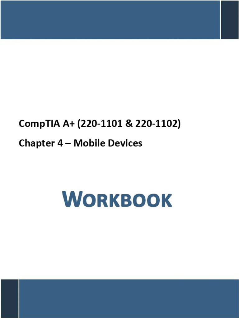 Comptia A+ (220-1101 & 220-1102) Mobile Devices | PDF | Laptop | Usb