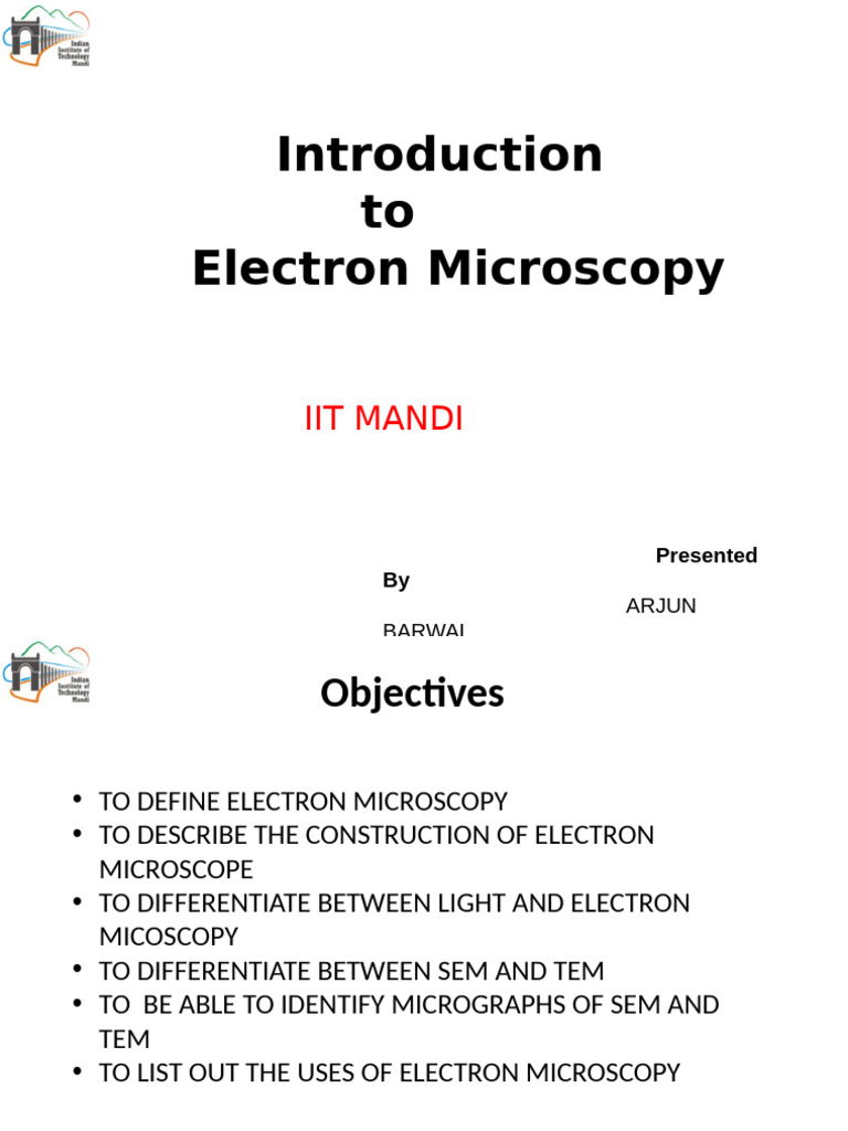 EM PPT | PDF | Scanning Electron Microscope | Electron Microscope