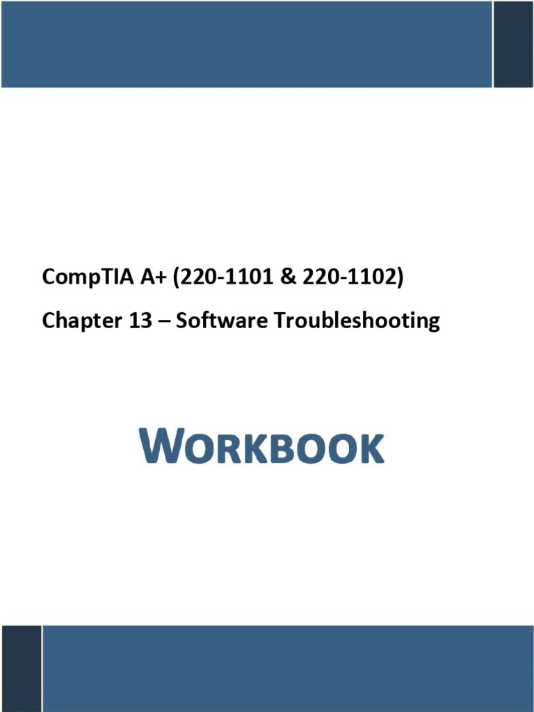 Comptia A+ (220-1101 & 220-1102) Software Troubleshooting | PDF | Troubleshooting | Malware