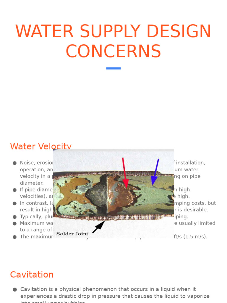 Water Supply Design: Key Considerations | PDF | Water Heating | Pipe ...