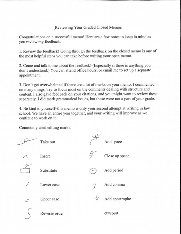 Reviewing Your Graded Closed Memo | PDF | Language Arts & Discipline
