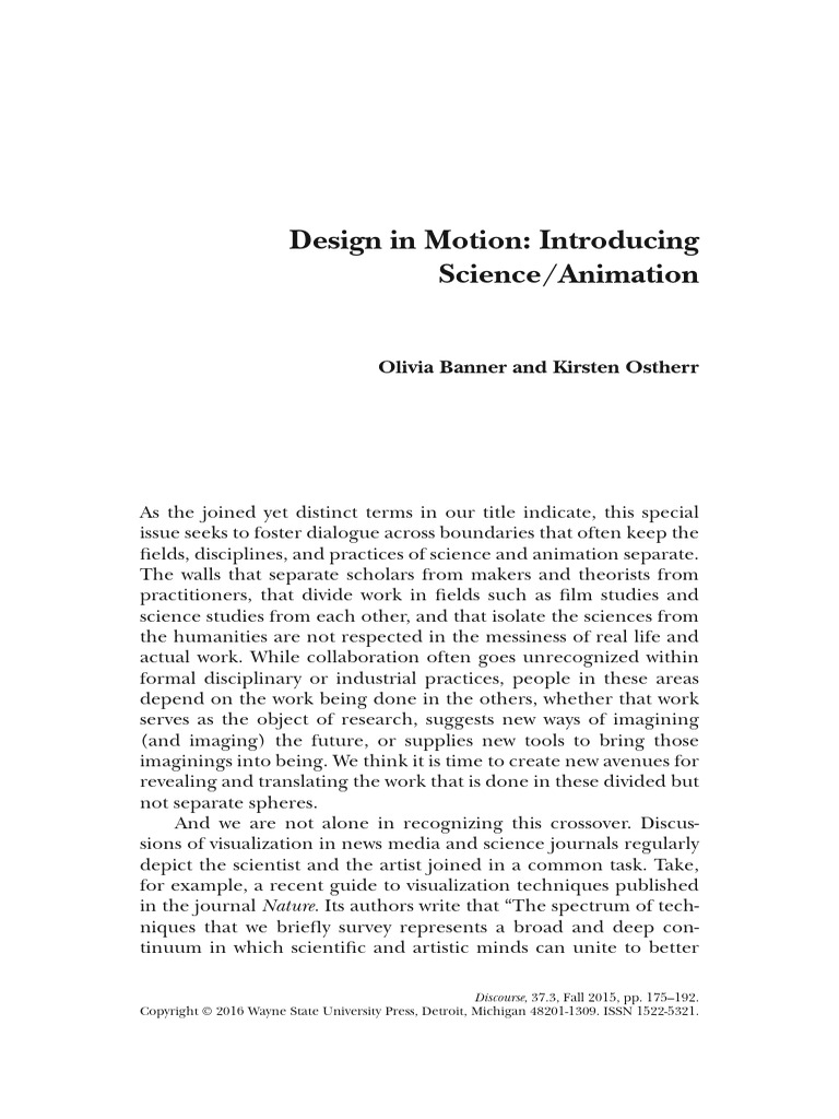 Design in Motion Introducing Science: Animation | PDF | Science | Theory