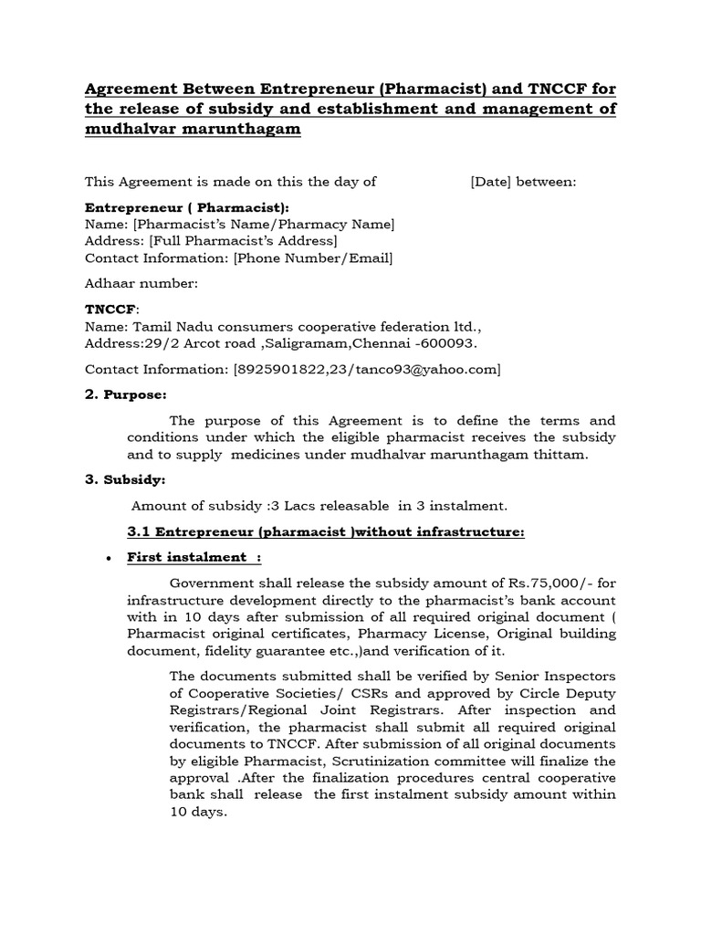 Pharmacist Agreement | PDF | Pharmacist | Pharmacy