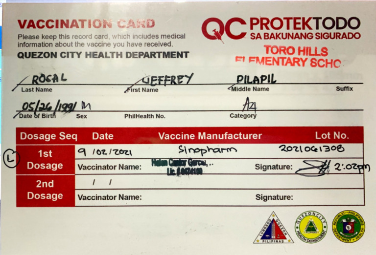 Vaccination Card | PDF