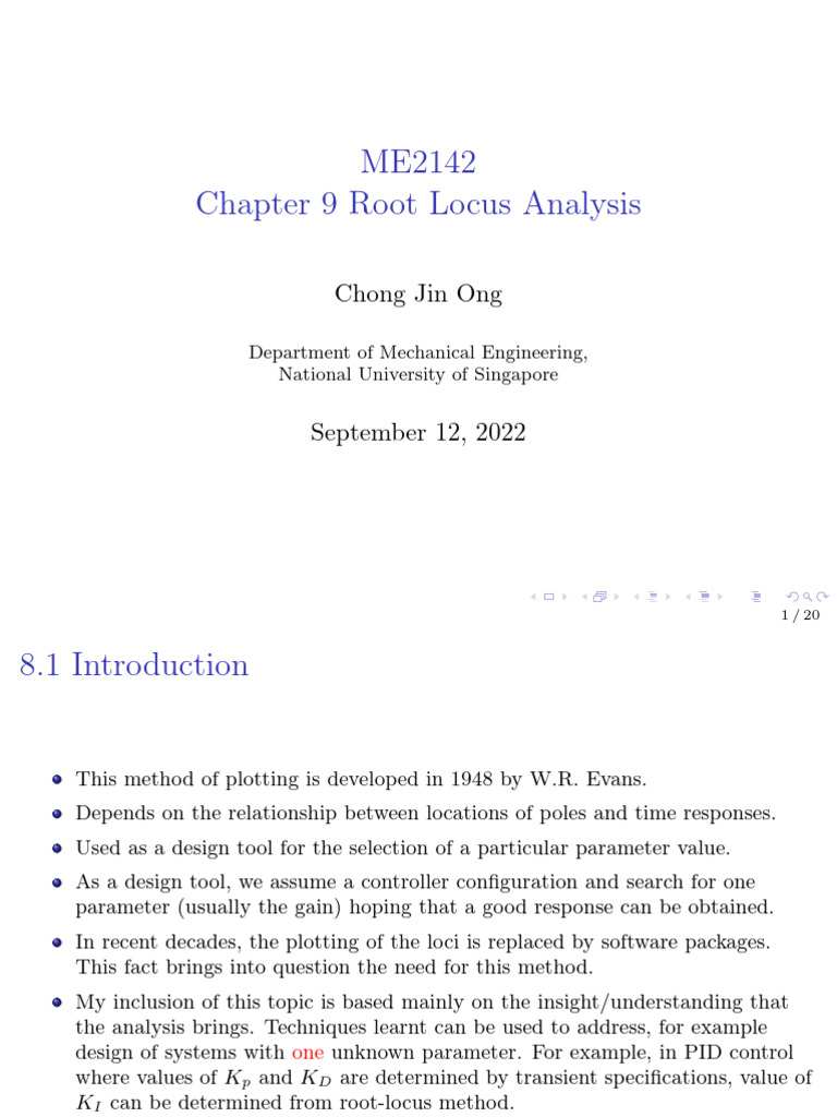 Chapter 9 Root Locus Revised | PDF | Applied Mathematics | Control Theory