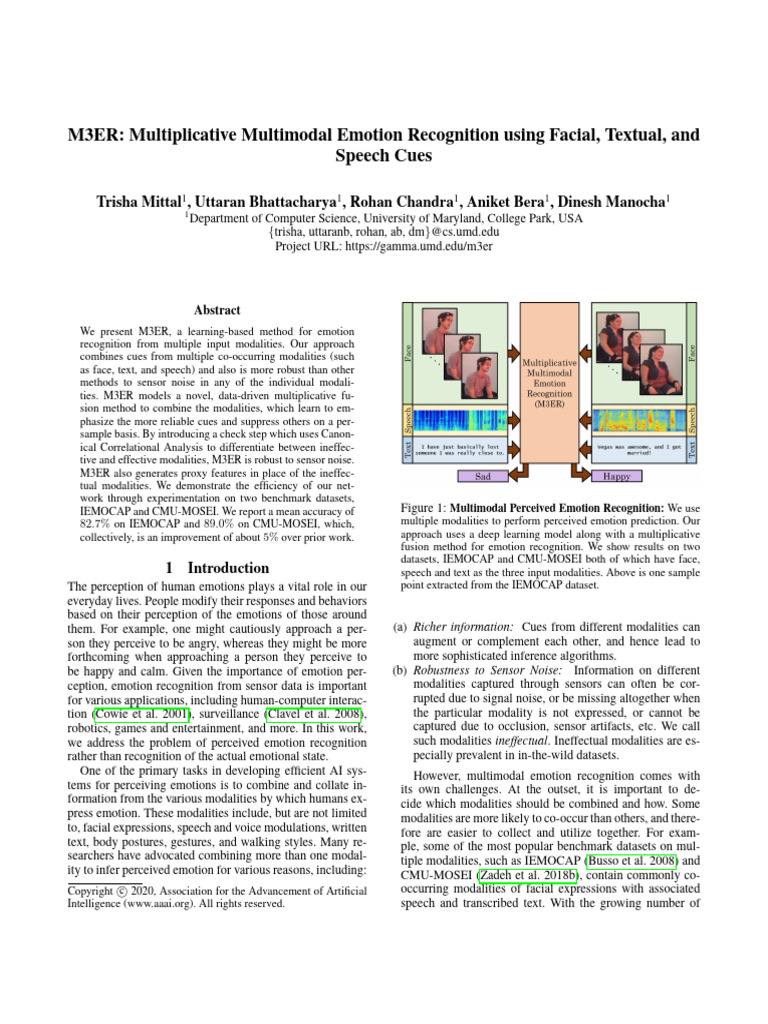 Multimodal Research Paper | PDF | Emotions | Deep Learning