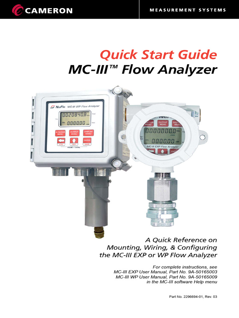 NuFlo MCIII Quick Start Guide | PDF | Power Supply | Electrical Connector