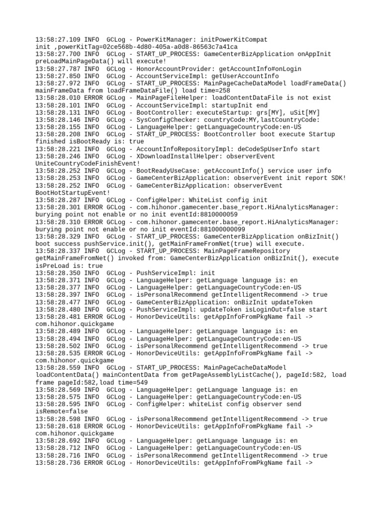 GameCenter Startup Process Log | PDF | World Wide Web | Internet & Web