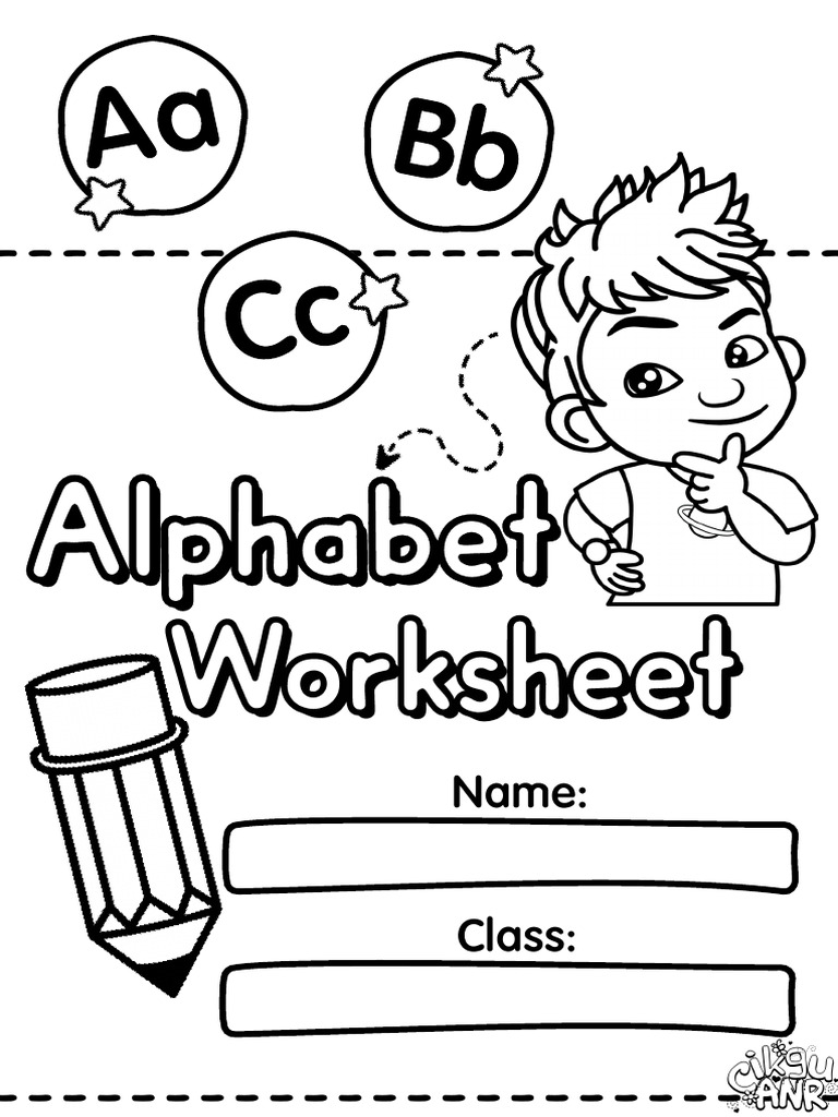 Alphabet Coloring Worksheet for Kids | PDF | Foreign Language Studies