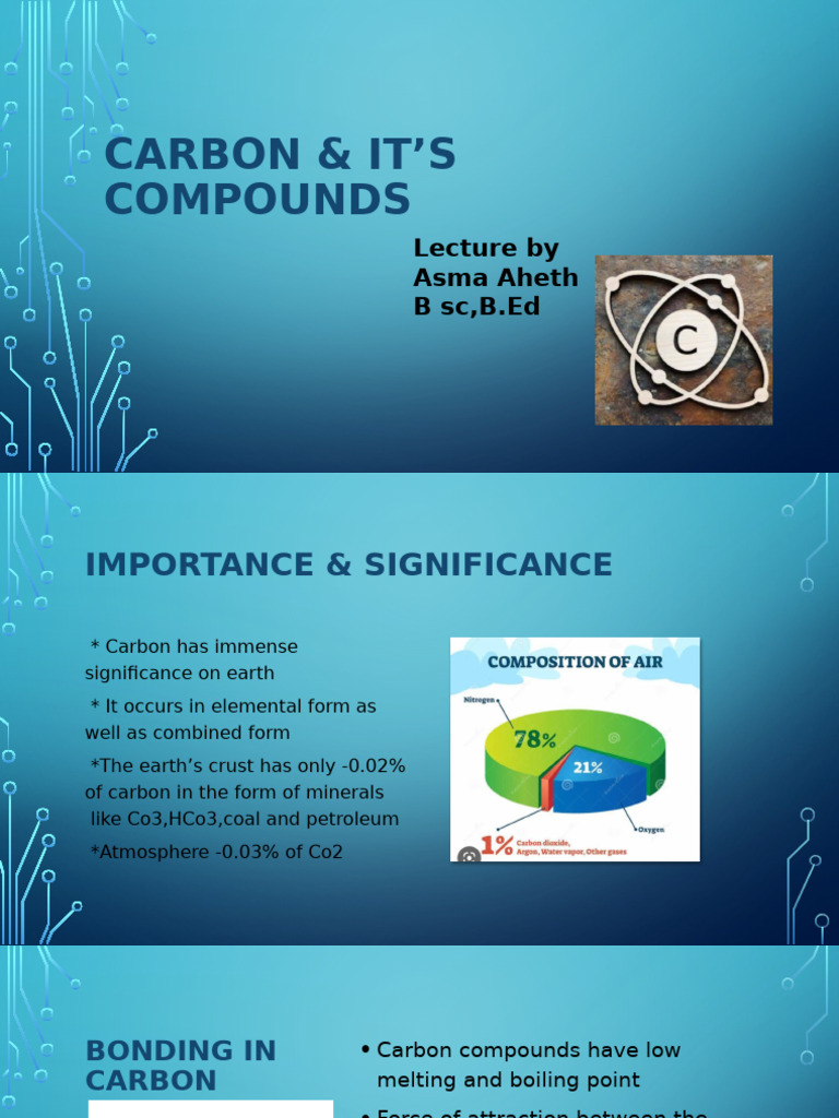 Carbon and Its Compounds | PDF | Art