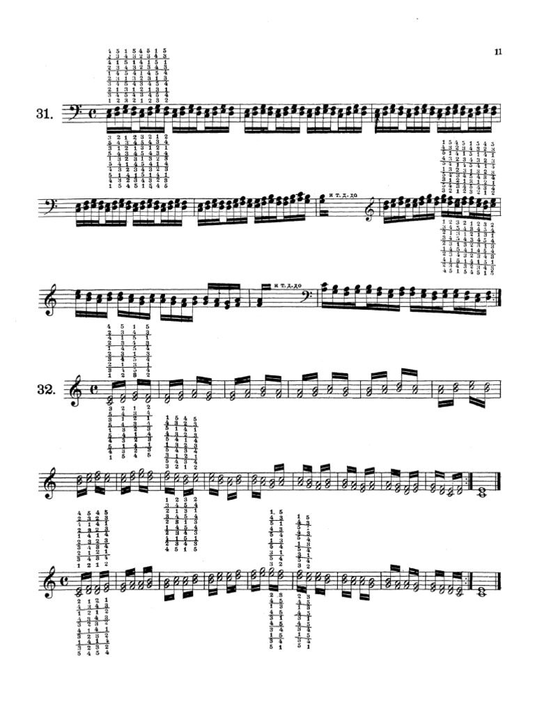 Hanon - Fingering For Thirds | PDF