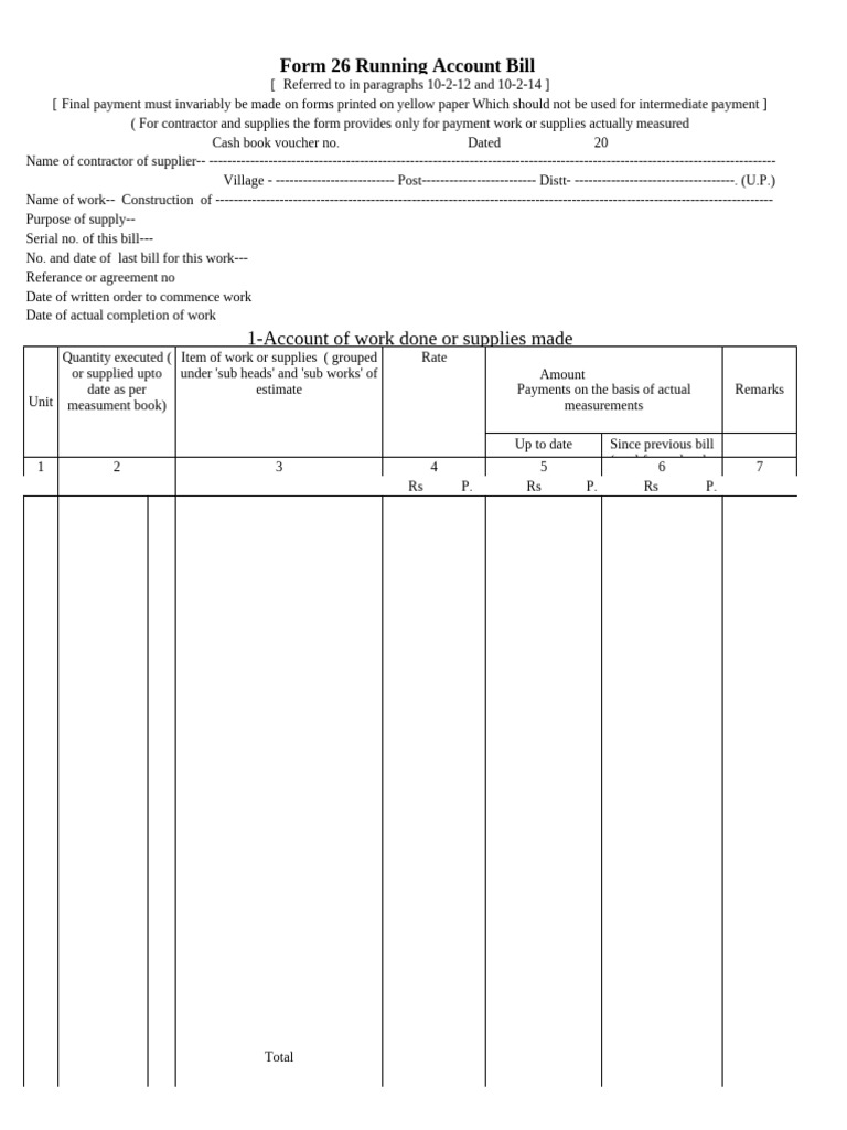 PWA Form Roof Top Cluster - III Final Bill Badagaon-1 | PDF | Cheque ...