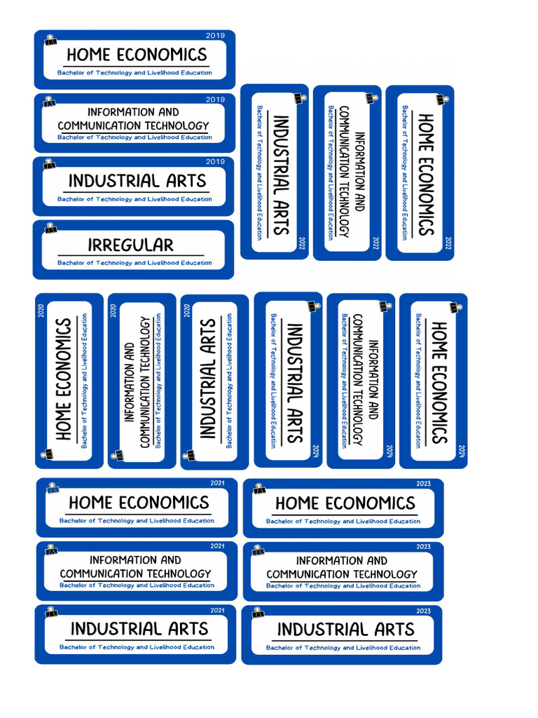 Btled Labels by Year | PDF