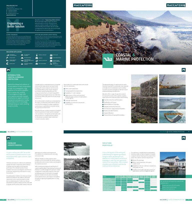 Maccaferri Marine WOrks Brochure | PDF | Coast | Dune