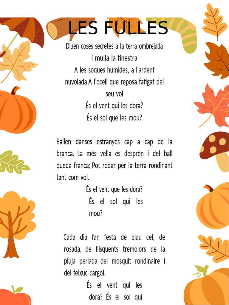 Poema Les Fulles | PDF