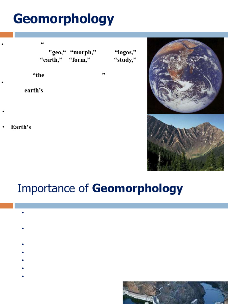 2 - Approaches To Geomorphology-2021 | PDF | Geomorphology | Earth Sciences