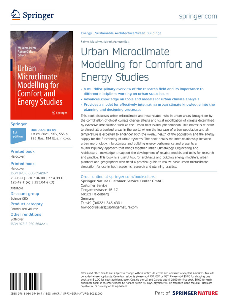 Urban Microclimate Modeling Guide | PDF